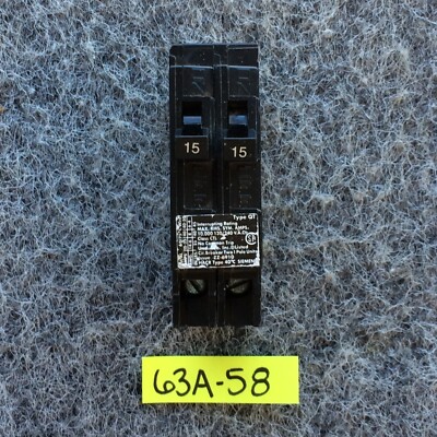 Siemens Duplex Universal Circuit Breaker 120/240V Single-Pole 15A Q1515 ...