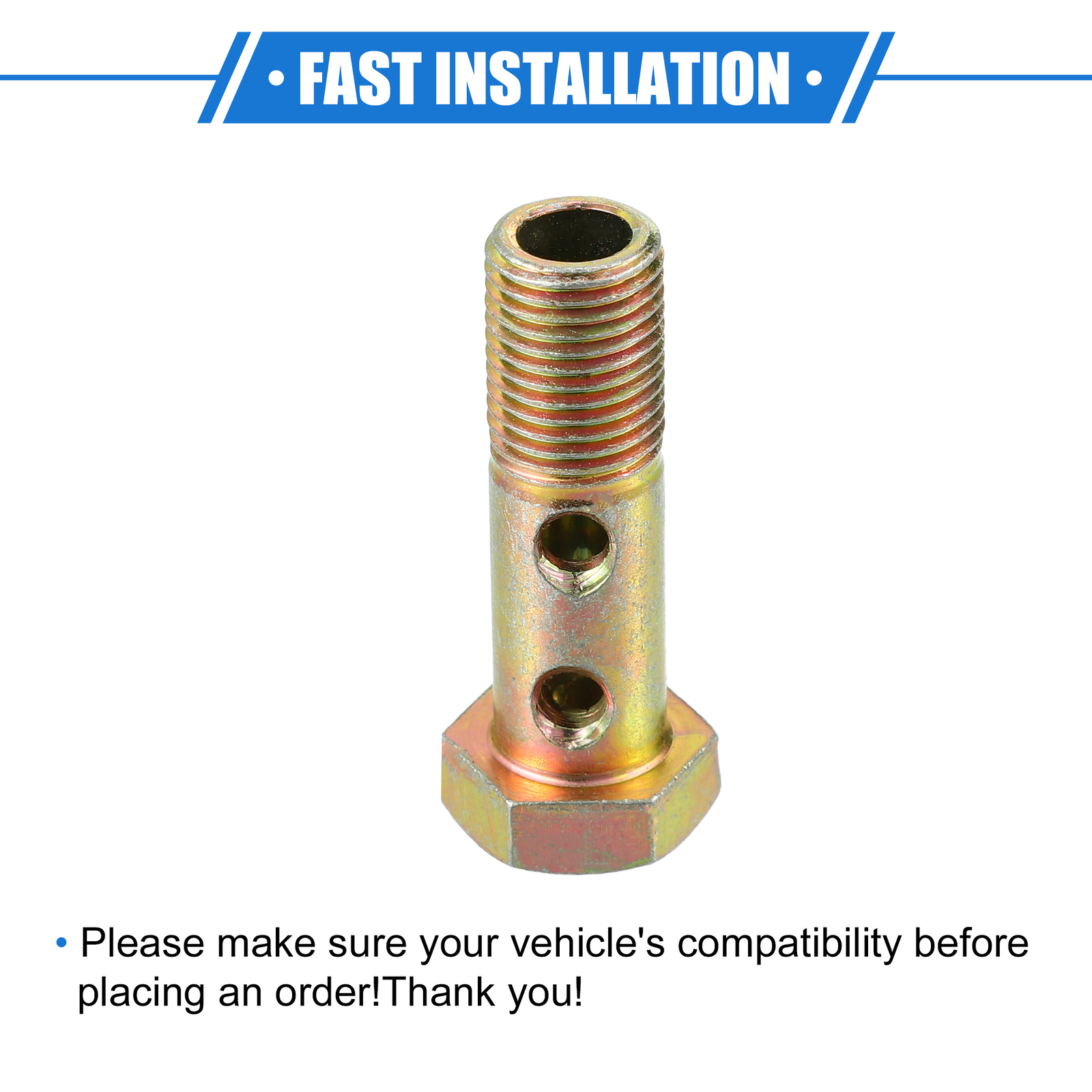 Universal Piece of 1 M12x1.25 Metric Thread Turbo Brake Line Fitting ...