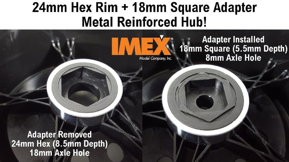 IMEX RC J-8 Tires with Pluto Beadlock Rims (1 pair) | eBay