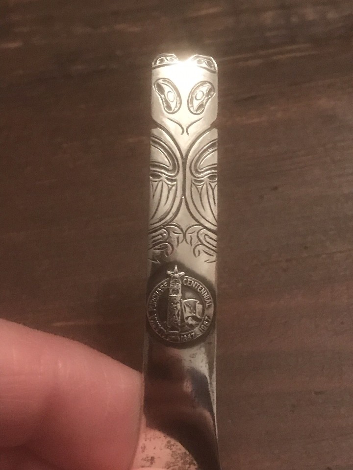 Vintage 100 Year Anniversary Sterling Silver Potlatch Spoon Tlingit ...