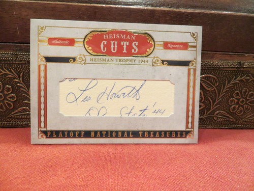 National Treasures Auto 1944 Heisman Cuts Autograph Les Horvath 5/6 ...