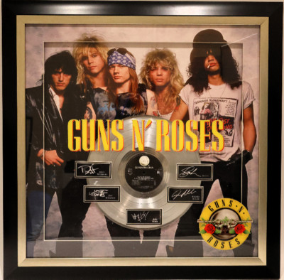 Guns N' Roses Framed Photo 29"x29" with Laser Engraved Signatures | eBay