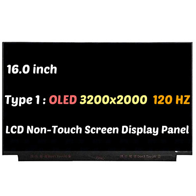 16" ATNA60BX02 3200x2000 120 HZ 40 Pins OLED LCD Non-Touch Screen ...