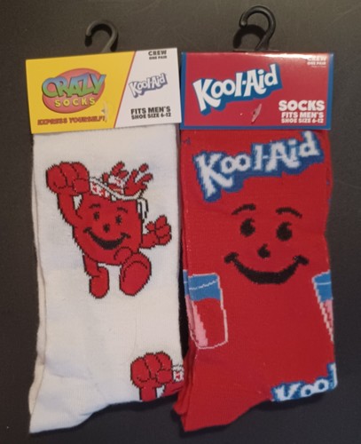 Mens Novelty Crew Socks Kool-Aid 2 PR Lot NEW | eBay