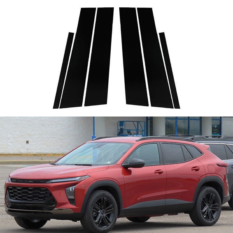 Pillar Posts Door Piano Black Trim Decal Cover Kit For Chevrolet Trax ...