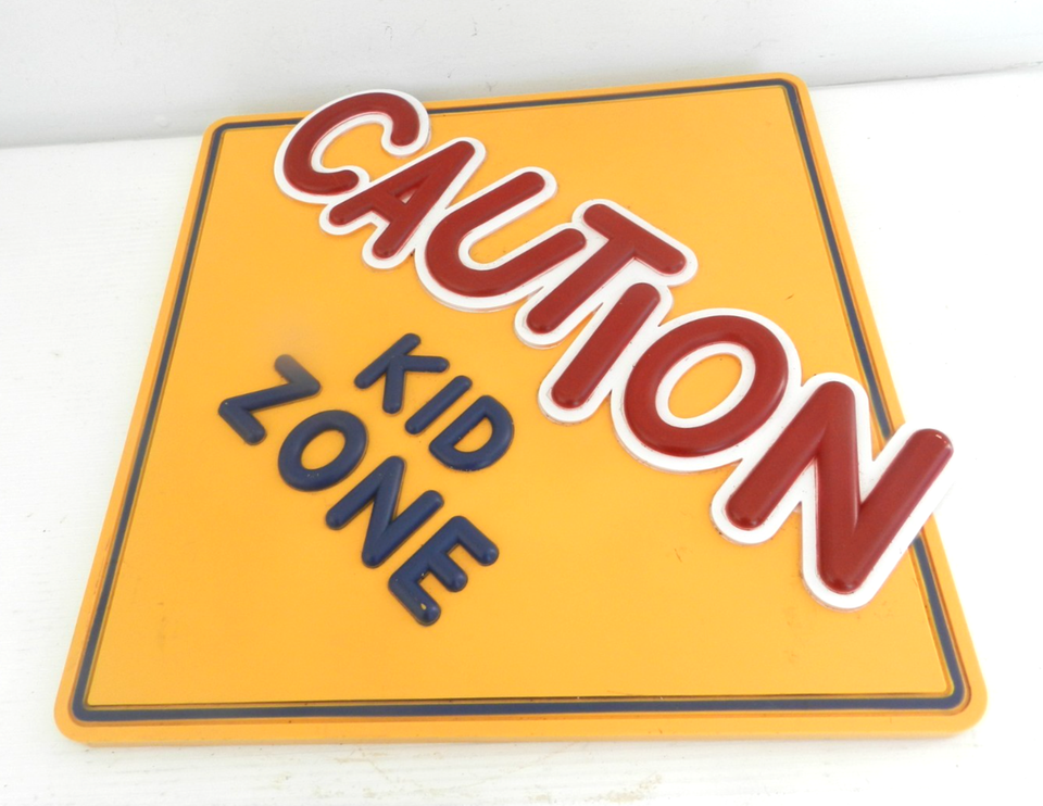 Caution Kid Zone Sign - Daycare - Pre-School - Yard Sign- Bubble ...