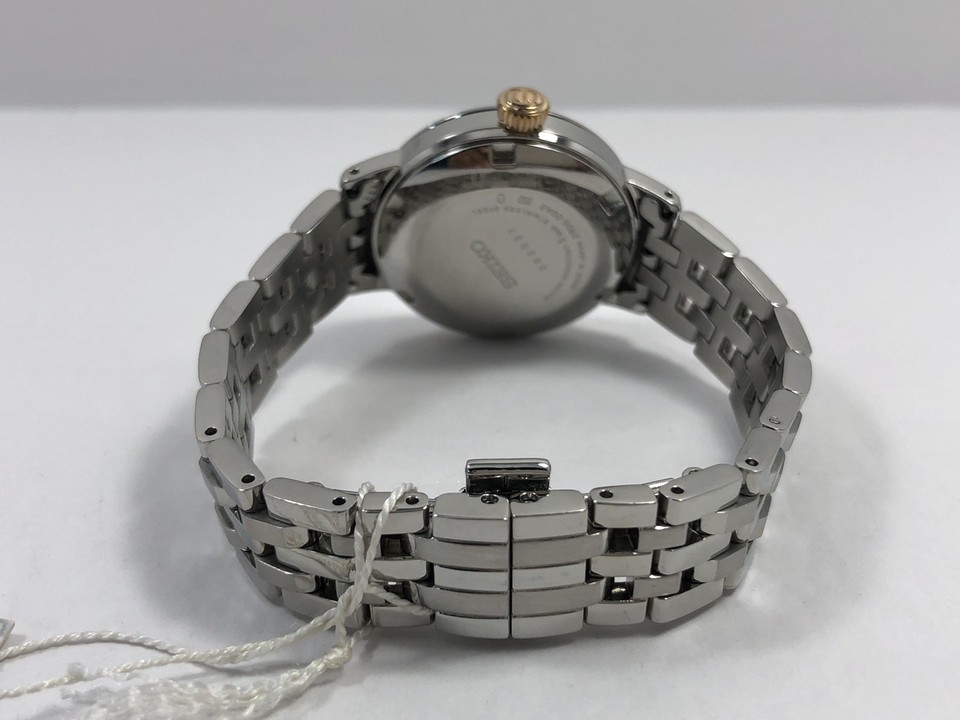 Seiko Presage Cocktail Time Diamond Automatic Steel Ladies Watch SRE009 ...