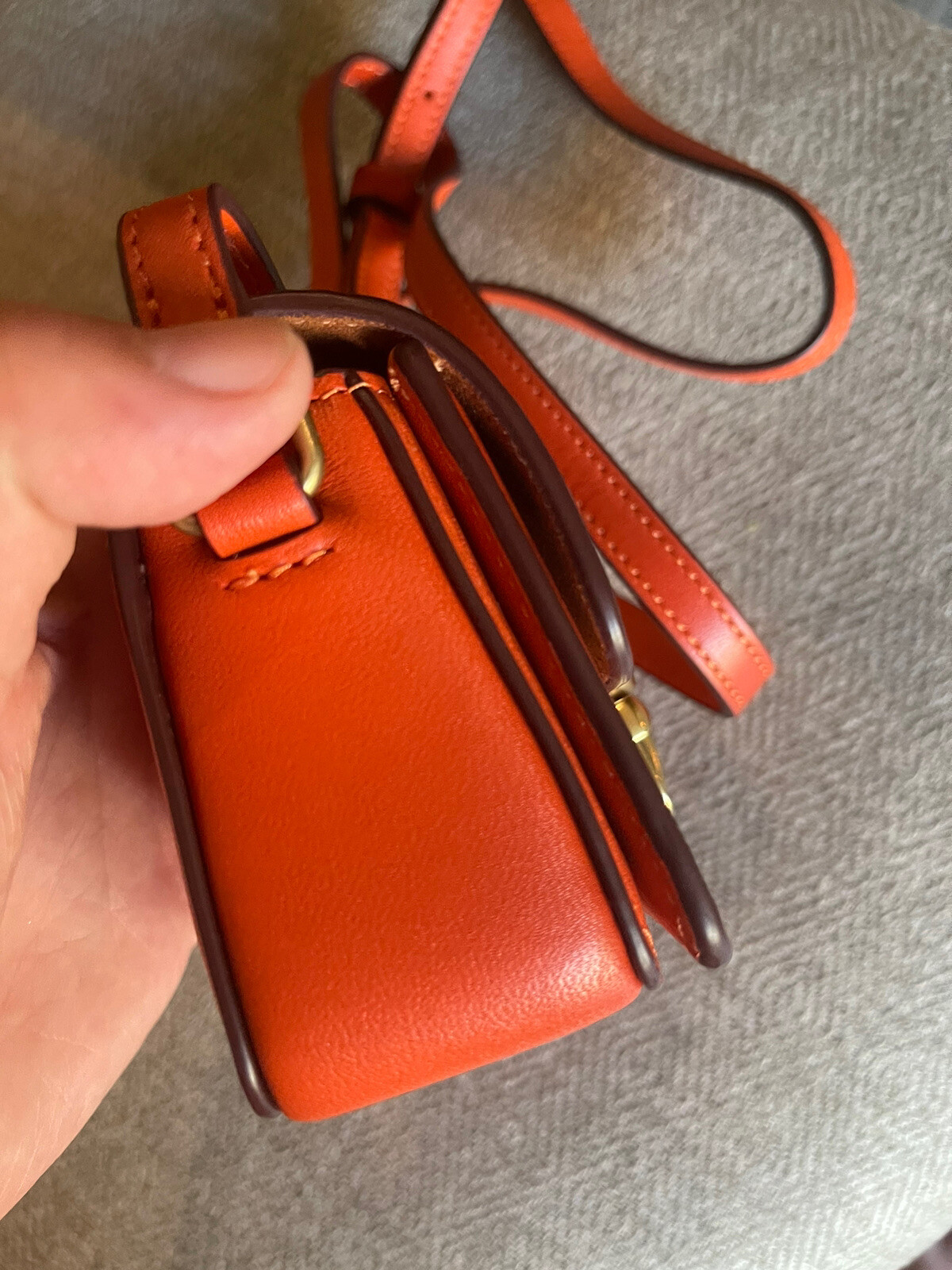 Coach Studio 12 Micro Mini Glovetanned Leather Crossbody Sun Orange NWT ...