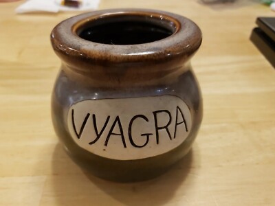 "Vyagra" Clay pottery Vase Jar Funny Gag 50th Change Coins | eBay