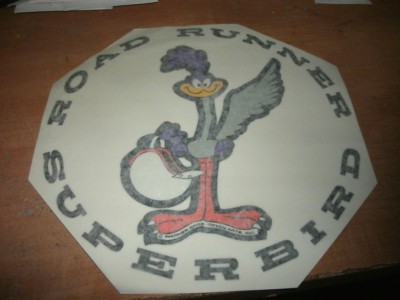 PLYMOUTH ROAD RUNNER SUPERBIRD SUPER BIRD LOGO HOOD FENDER DOOR HOOD ...