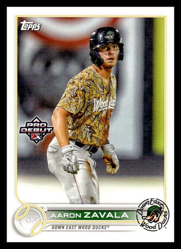 2022 Topps Pro Debut Aaron Zavala PD-198 Down East Wood Ducks | eBay