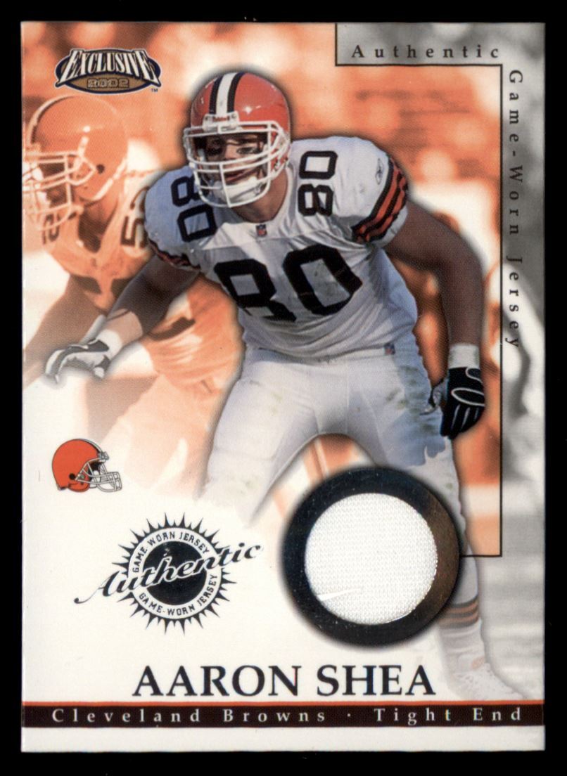 2002 Pacific Exclusive Game Worn Jerseys Aaron Shea Cleveland Browns ...