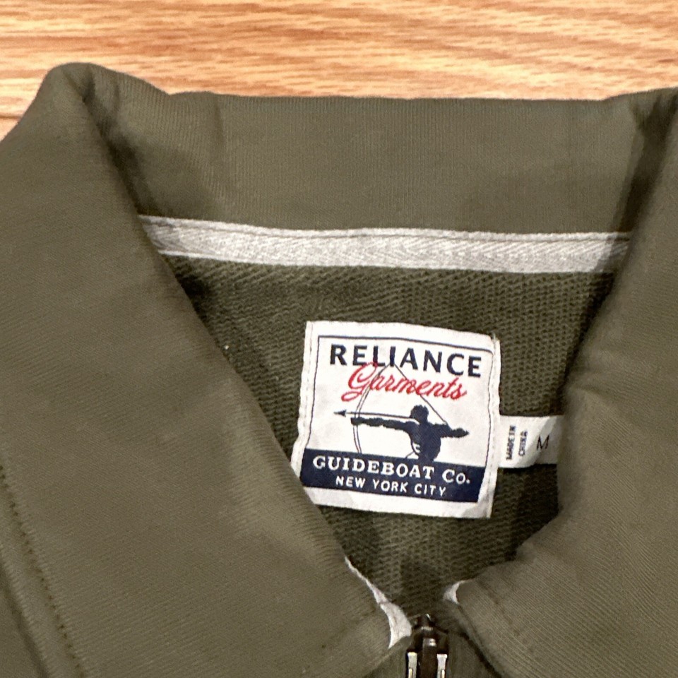 Reliance Garments Guideboat Co Long Sleeve 1/4 Zip Pocket Polo Sweater ...