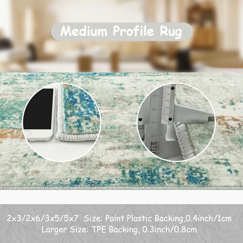 Modern Abstract Area Rug - 2x3 Small Bath Rugs Soft Washable Non 2' x 3 ...