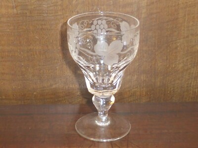 EXCELLENT STUART crystal "AUDLEY" (FRUITING VINE) SHERRY/SHOT GLASSES 3 ...