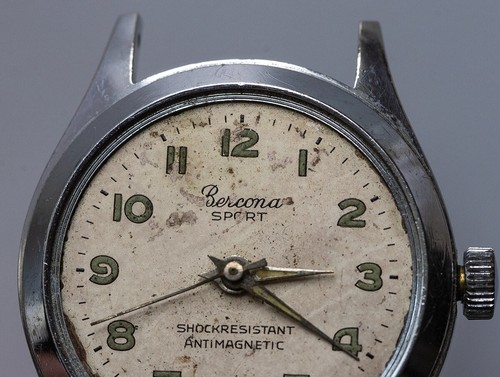 Bercona Sport Watch Swiss 1 Jewel UR Berco Inc Vintage Parts or Repair ...
