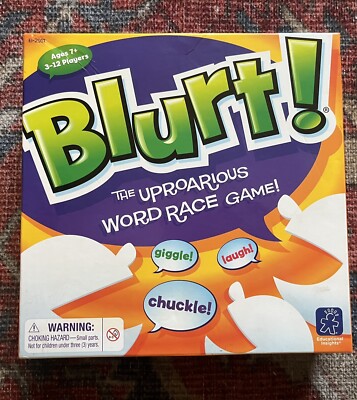 BLURT! WORD RACE EDUCATION GAME FAMILY PARTY BOARD AGE 7+ 3-12 PLAYERS ...