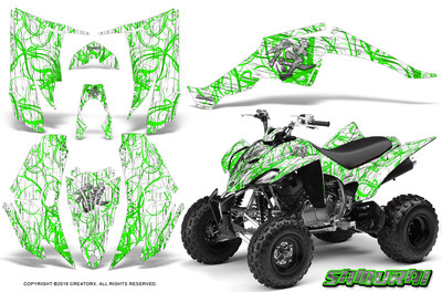 YAMAHA RAPTOR 350 GRAPHICS KIT CREATORX DECALS STICKERS SAMURAI GW | eBay