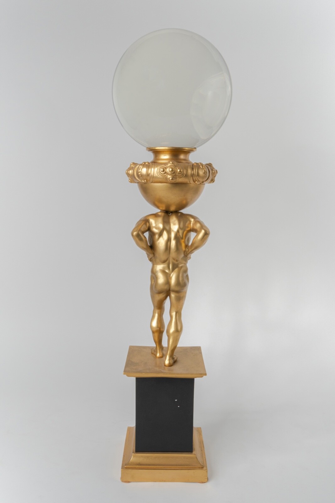 19th C French Garniture Set Of Three Spheres Monted On Atlases | eBay