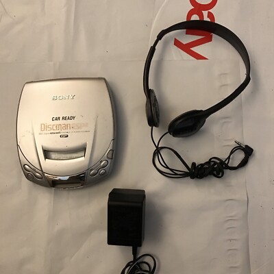Sony Discman ESP2 Mega Bass D-E206CK CD Player Silver Vintage - W/ Wall ...