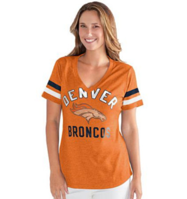 NFL Denver Broncos Womens Bling V-Neck T-Shirt Choose Size | eBay