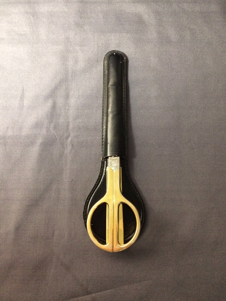 Vintage LERCHE Solingen West Germany 22K Gold Plated Desk Set Scissors ...