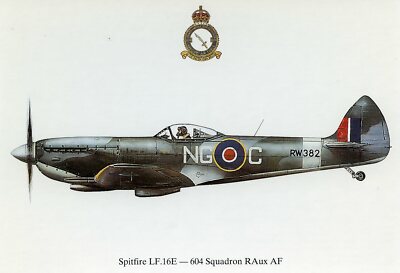 SPITFIRE - 604 SQUADRON POSTCARD | eBay UK