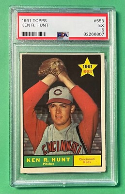 1961 TOPPS KEN R. HUNT #556 PSA 5 EX REDS | eBay