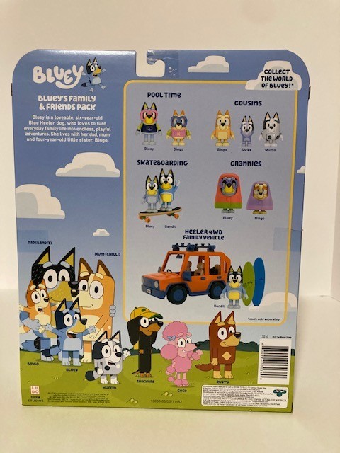 NIB Bluey Family and Friends Pack 8 Figures Rusty/Muffin/Coco/Snickers ...