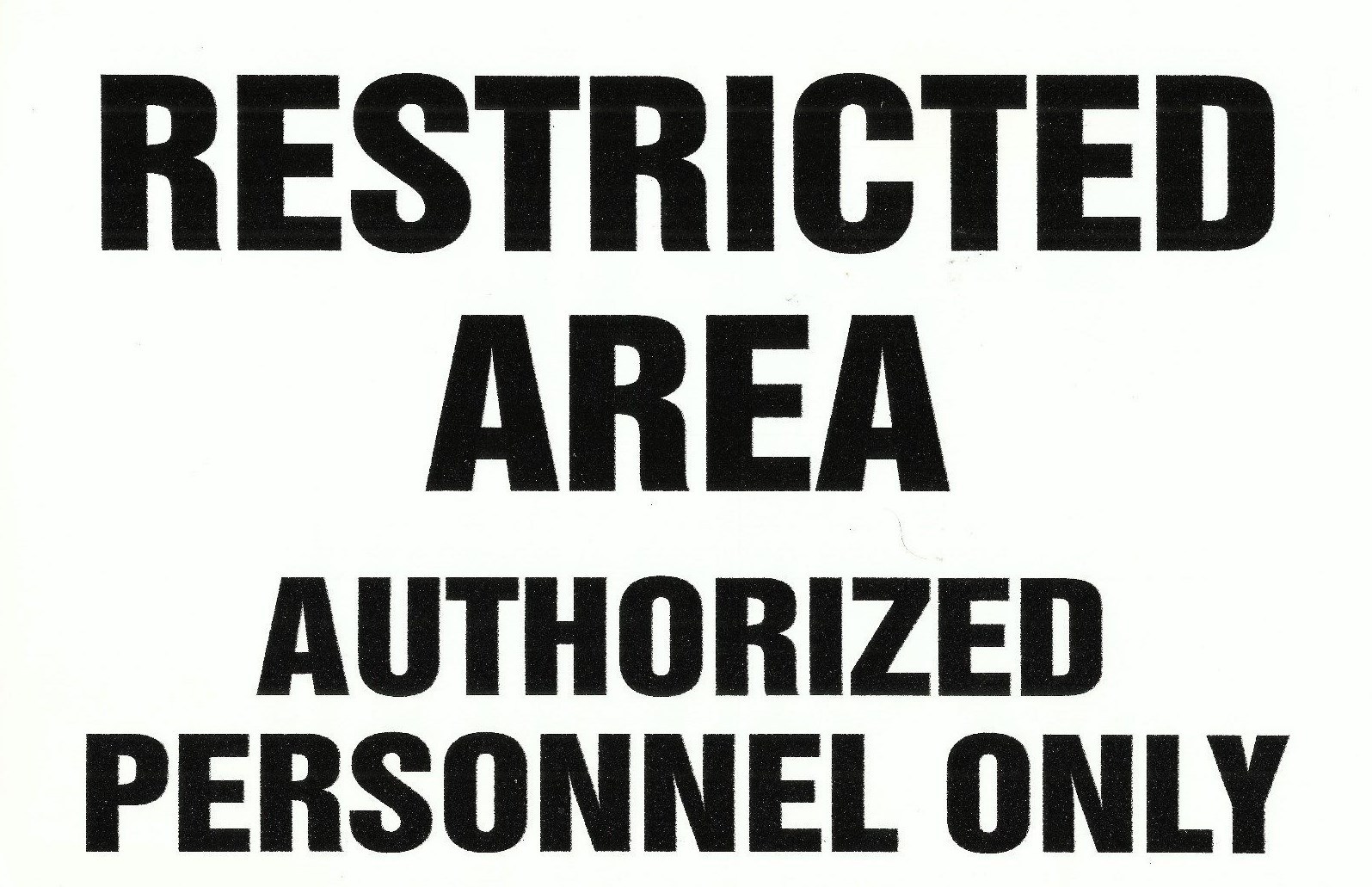 RESTRICTED AREA AUTHORIZED PERSONEL ONLY 7" x 10" VINYL Sticker Sign ...