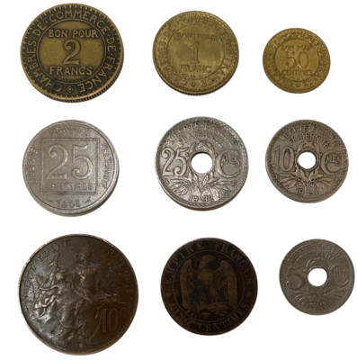FRENCH FRANC COIN COLLECTIONS - FRANCE COIN SETS AND WITH BANKNOTES ...