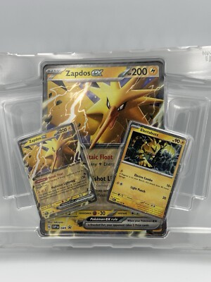Zapdos Ex Collection Box Promo Cards - Scarlit & Violet Pokemon 151 ...