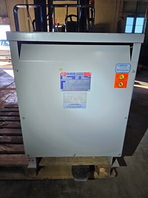 Olsun 45 KVA Dry Type Transformer AA 480 H.V 208Y/120 L.V 60 Hz Cat ...