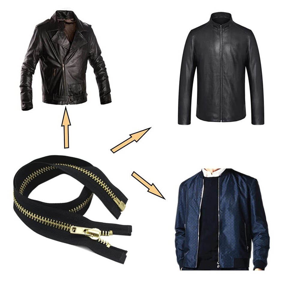 #10 29 Inch Brass Separating Jacket Zipper Right Handed Heavy Duty ...