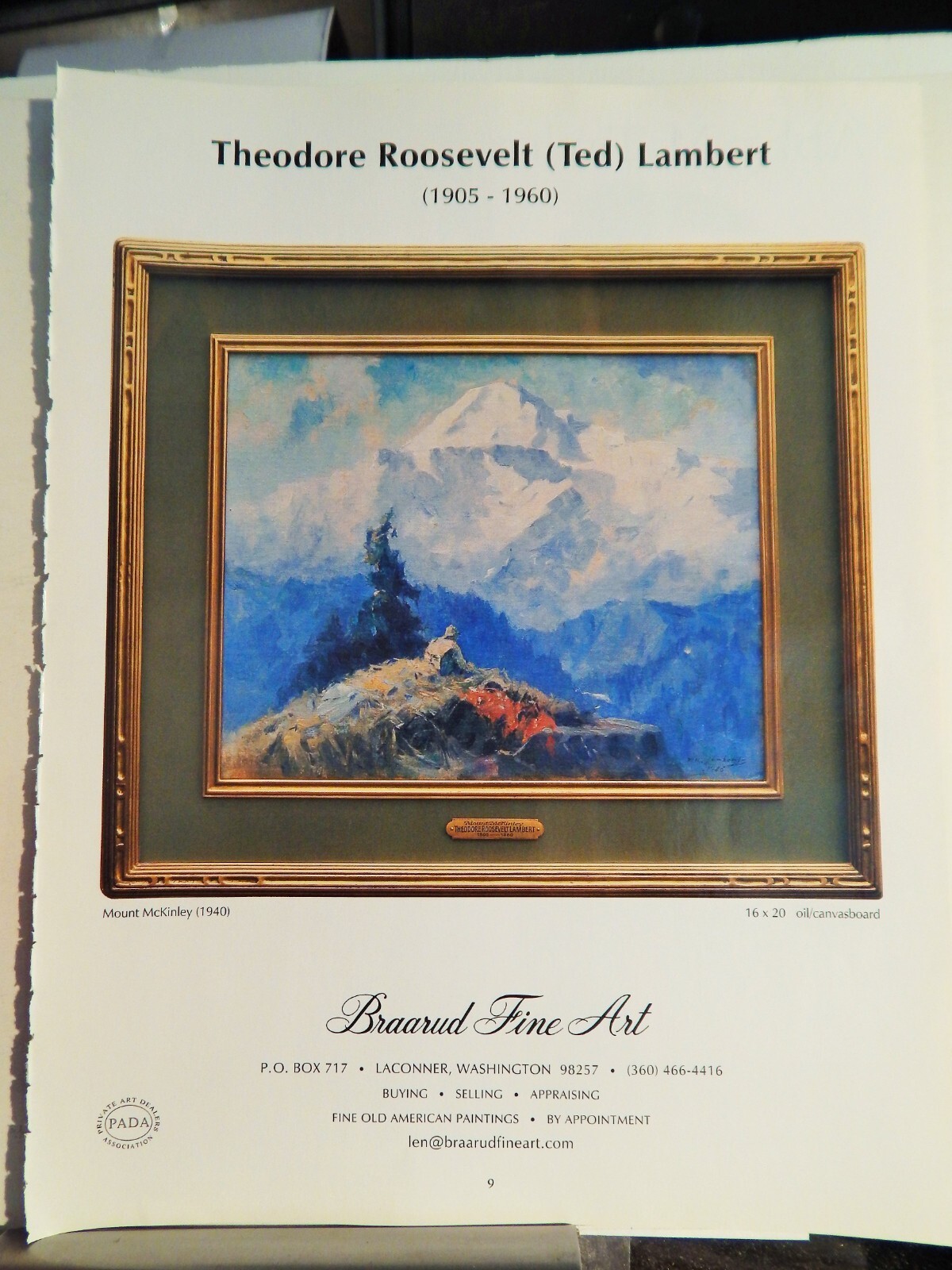 THEODORE LAMBERT / FRANCIS LUIS MORA ART PIECES VTG ORIG 2009-2 ...