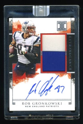 1/1 💥 2018 Panini Impeccable EXTRAVAGANCE Patch Auto Rob Gronkowski ...