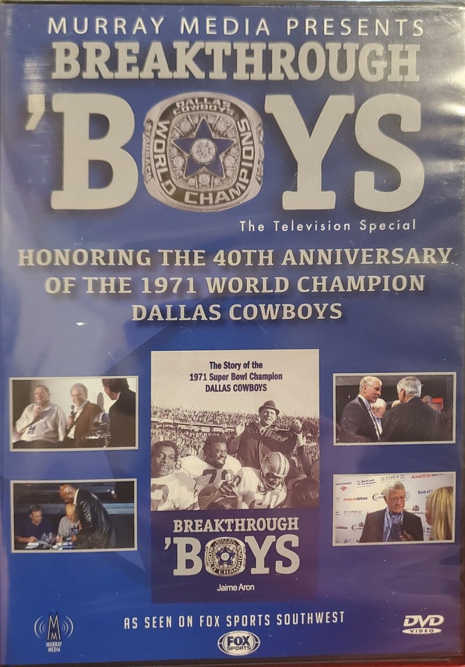Breakthrough Boys DVD 40th Anniversary of 1971 Dallas Cowboys NFL Fox ...