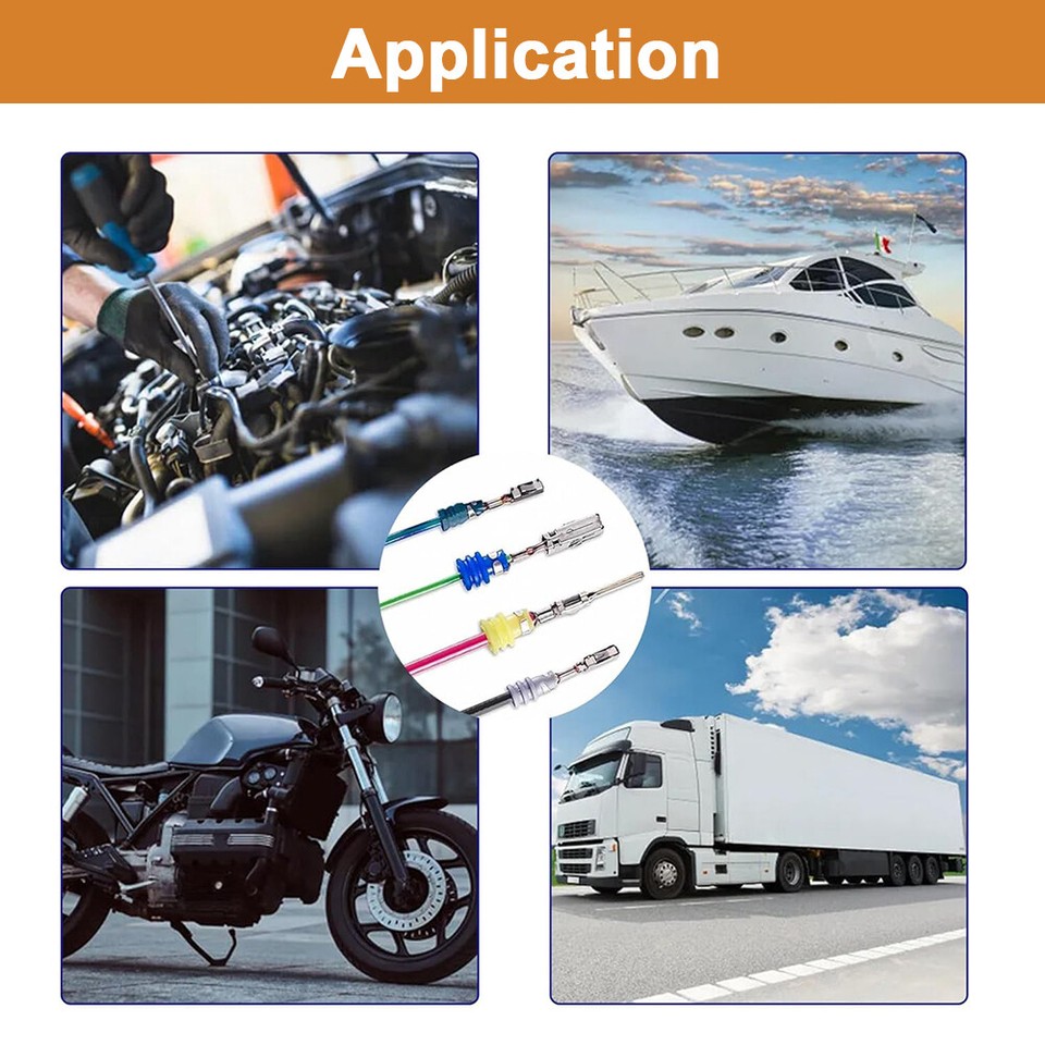 755PCS Car Automotive Waterproof Electrical Wire Connector Pin Kit For ...