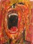 THE CRY Abstract Expressionism Canvas Painting Pop Art Acrylic Oil Red ...