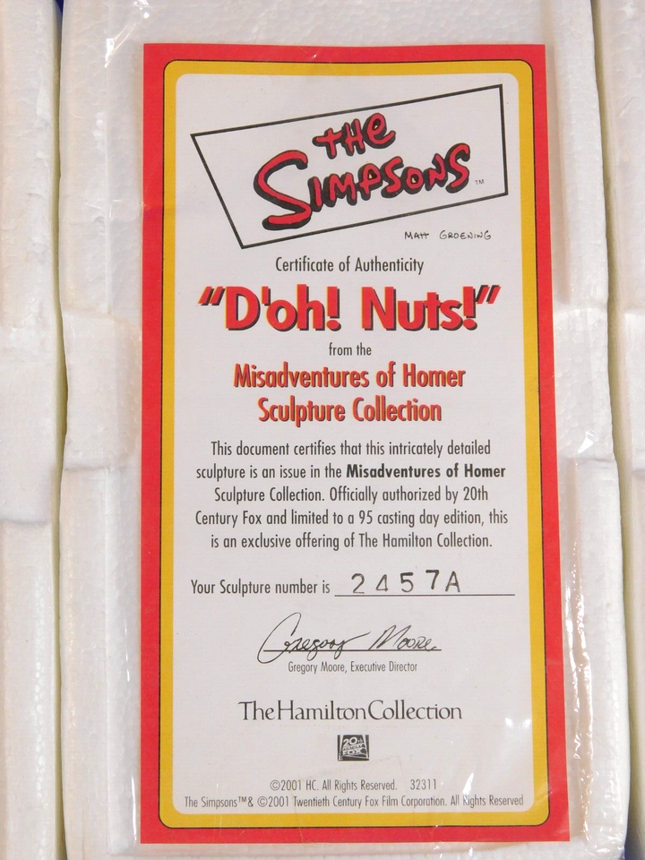 THE SIMPSONS MISADVENTURES OF HOMER SCULPTURE COLLECTION LOT OF 5 ...
