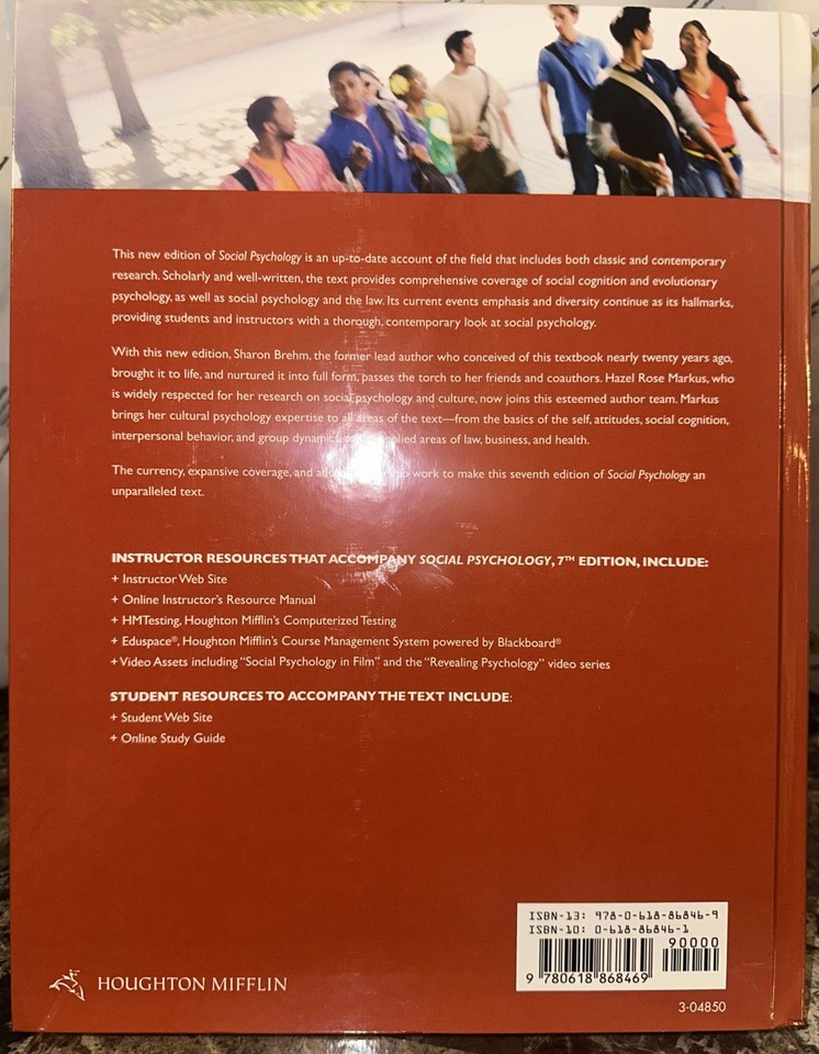 Social Psychology by Saul Kassin, Hazel Rose Markus and Steven Fein ...