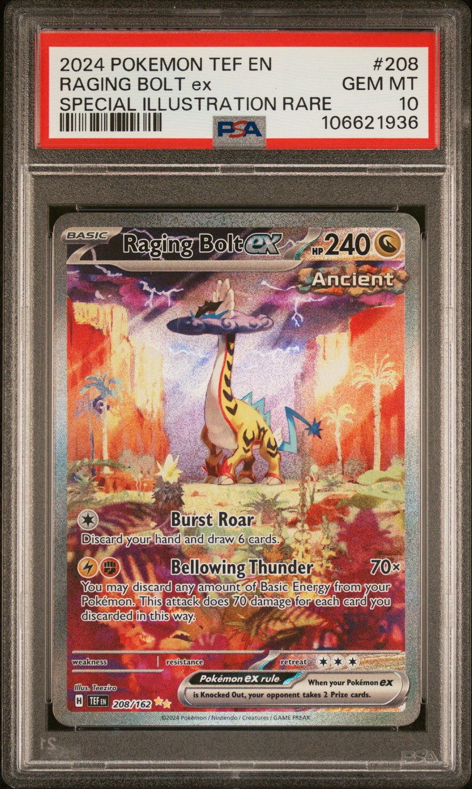 Raging Bolt ex 2024 Scarlet & Violet: Temporal Forces #208/162 Special ...