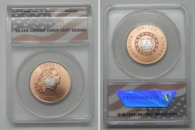 Daniel Carr 1792 Silver Center Chain Cent Design ANACS MS69 #0068 | eBay