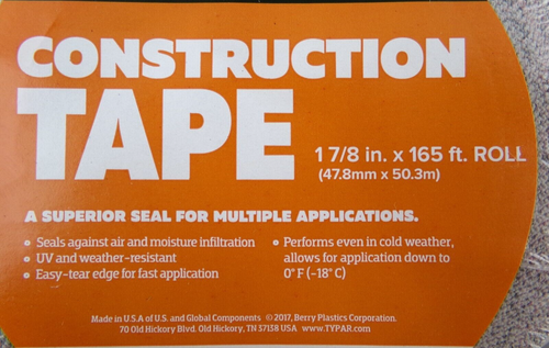 9 Rolls Typar Construction Tape 1-7/8in X 165ft Roll for sale online | eBay