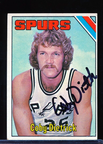 1975 Topps #273 Coby Dietrick rookie rc signed auto bold black sharpie ...