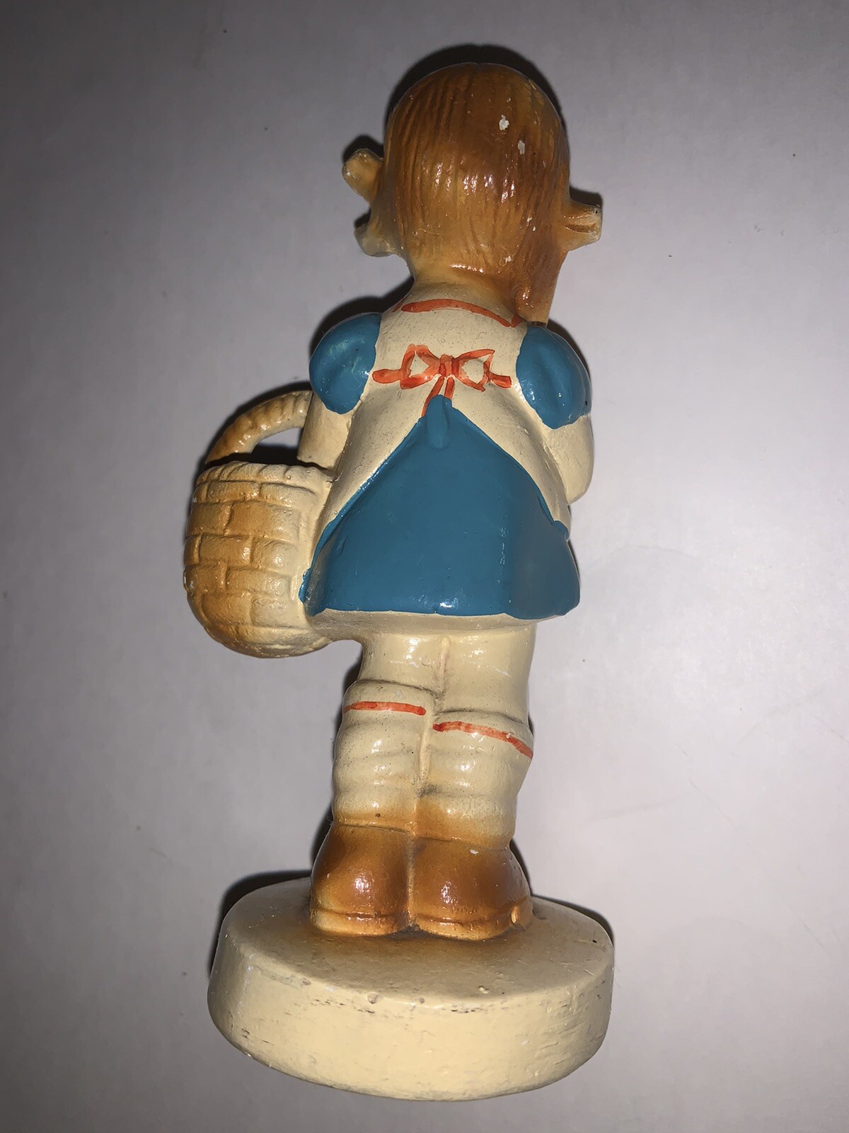 Vintage Chalkware Girl With Flower Basket 1930s 1940s | eBay