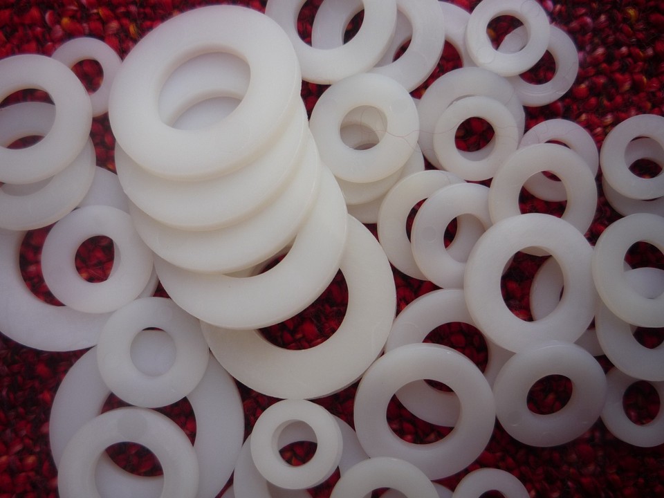 WHITE NYLON Flat WASHERS M2,M2.5, M3, M3.5, M4,M5,M6,M7, M8 M10 M12 14 ...