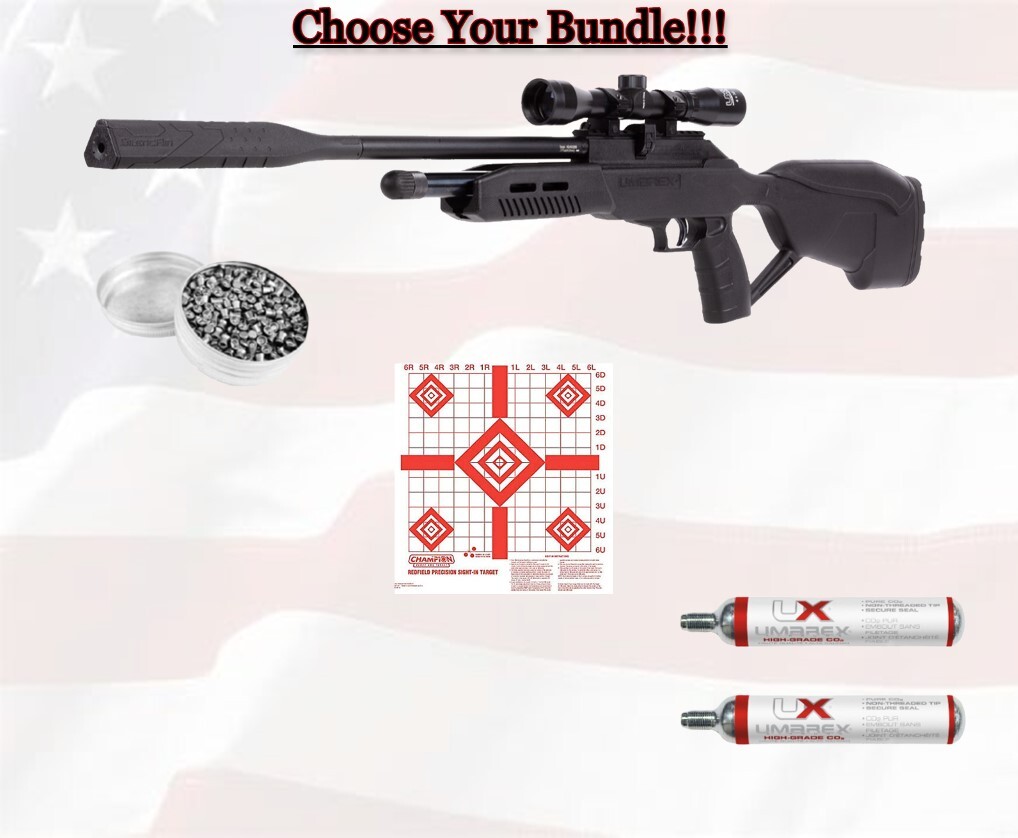 Umarex Fusion 2 Quiet CO2 .177 Pellet Bolt Action Air Rifle w/ Bundle ...