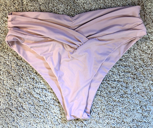 Riot Swim Bikini Bottom Dusty Pink Pico Deep V Front Size M NEW $99 ...