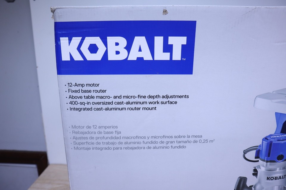 New NOB Kobalt 1/4-in & 1/2-in 12-Amp Fixed Corded Router W/ Table ...